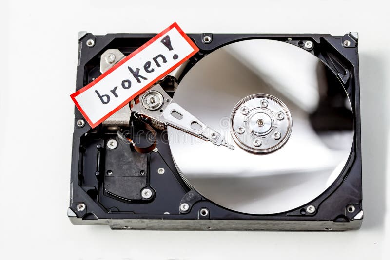 Broken computer hard disk stock photo. Image of equipment - 39917420