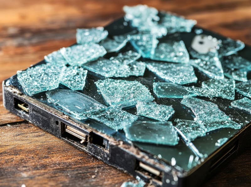 The Broken Computer Hard Disk on the Table Symbolizes the Annihilation ...