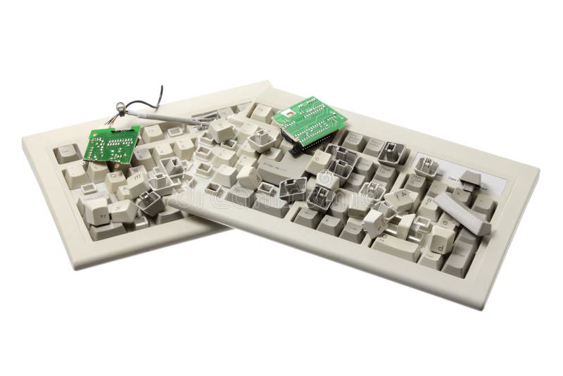 Broken Computer Keyboard stock illustration. Illustration of ...