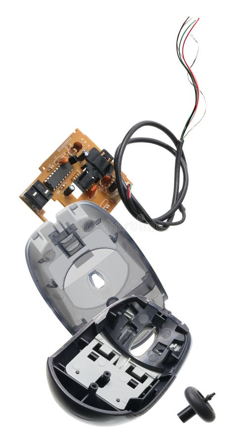 Broken Computer Mouse stock photo. Image of wire, circuit - 23740060