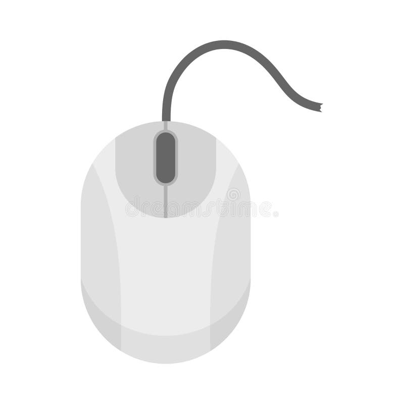 Broken Computer Mouse Icon Flat Isolated Vector Stock Vector ...