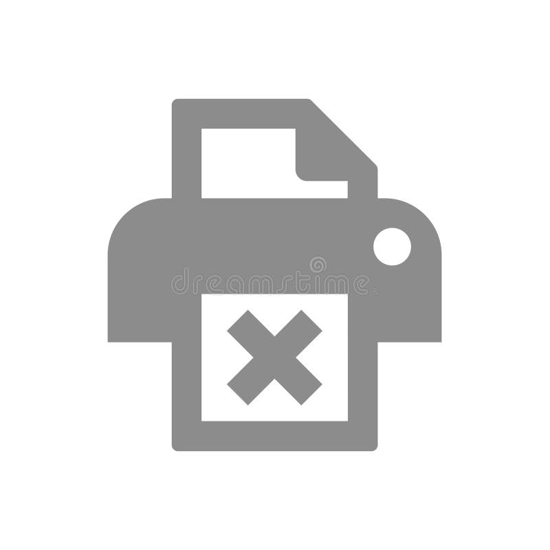 Broken computer printer stock vector. Illustration of icon - 337456859