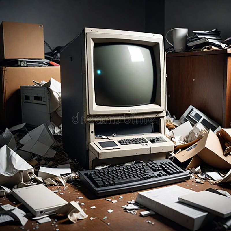 Broken Computer Server Cause Data Leak To Public Stock Illustration ...