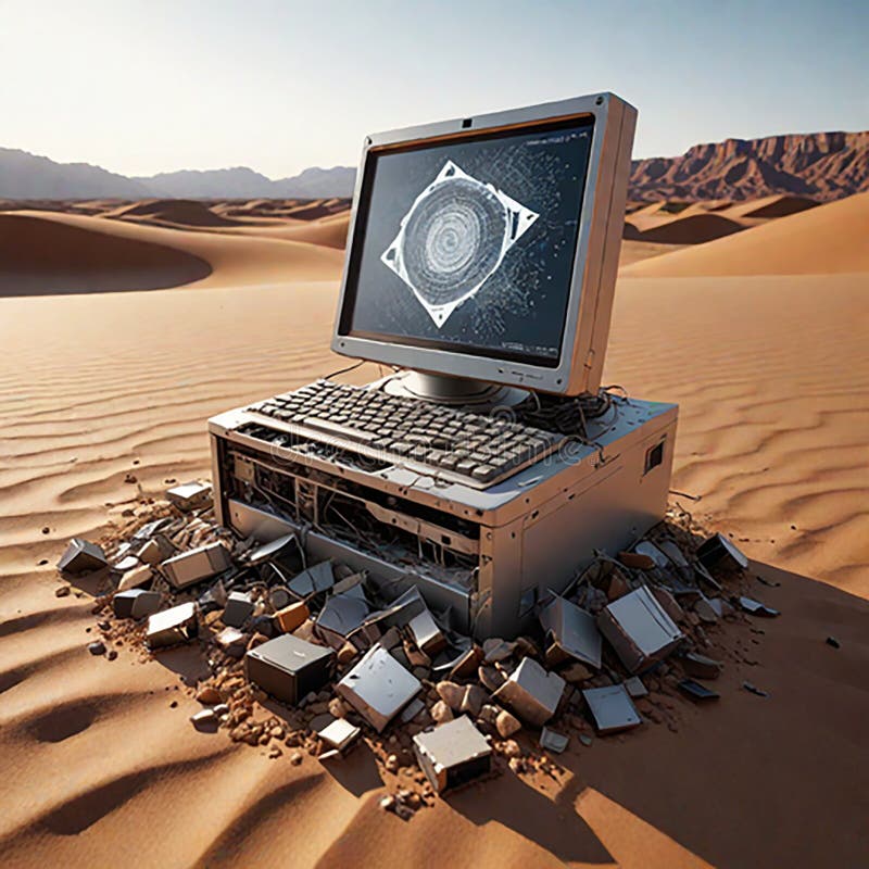 Broken Computer Server Cause Data Leak To Public Stock Illustration ...