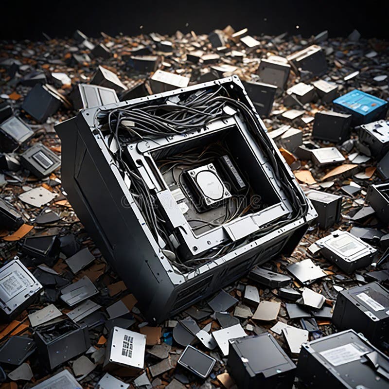 Broken Computer Server Cause Data Leak To Public Stock Illustration ...