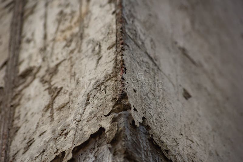 Broken Concrete Column is Close Stock Image - Image of construction ...