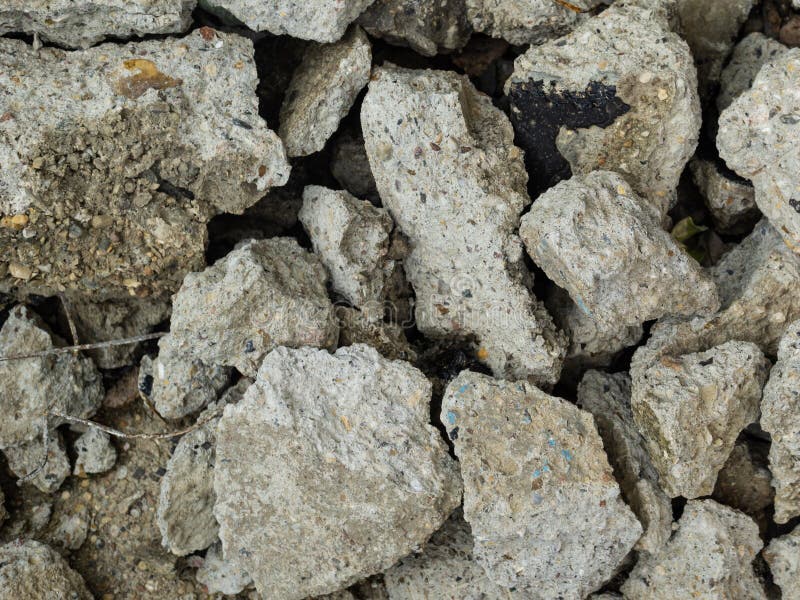Broken Concrete Texture. Scrap of Concrete at Construction Site. Stock ...