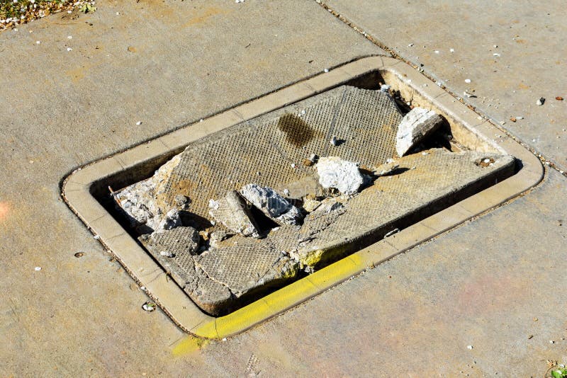 Concrete Utility Pole with Multiple Electrical Wires and Camera with ...