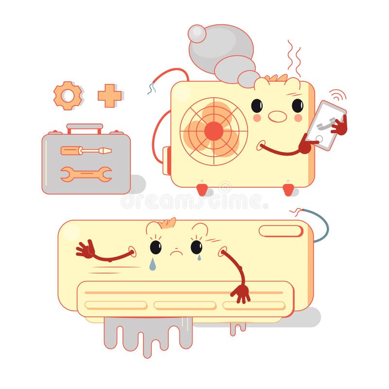 Broken Air Conditioner Stock Illustrations – 371 Broken Air Conditioner ...