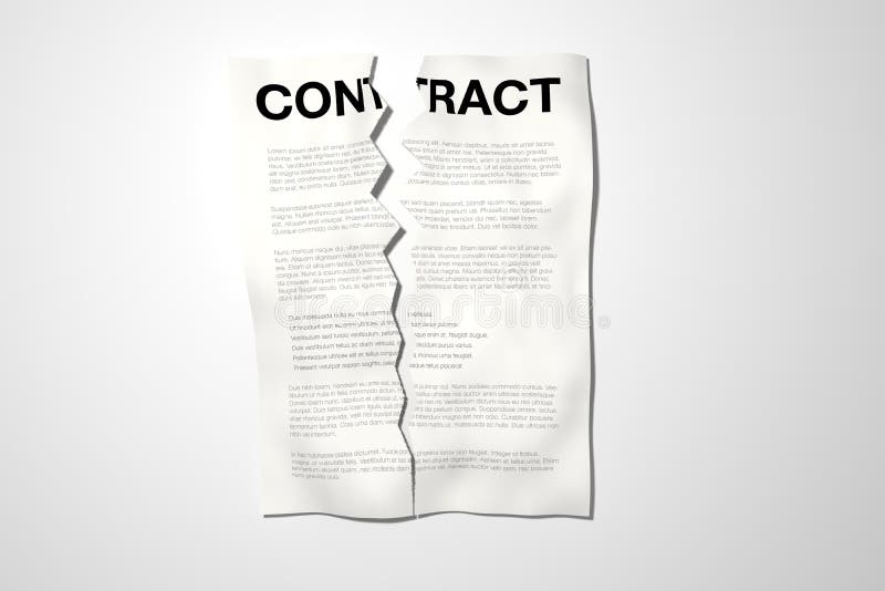 Broken Contract stock illustration. Illustration of disagree - 49447467