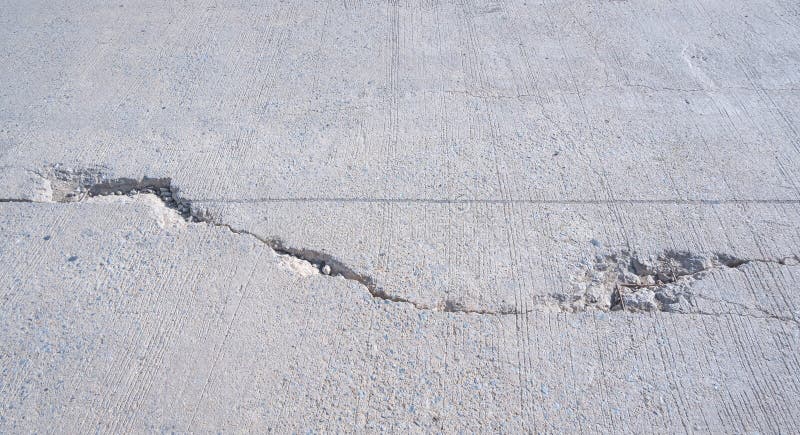 Broken Crack Line Texture on Surface of Damaged Concrete Road that ...