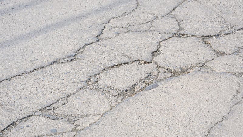 Broken Crack Lines Texture on Surface of the Old Damaged Concrete Road ...