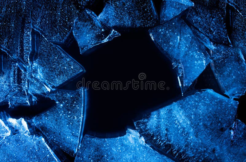 Broken and Cracked Blue Ice. Stock Photo - Image of cracked, crystal ...
