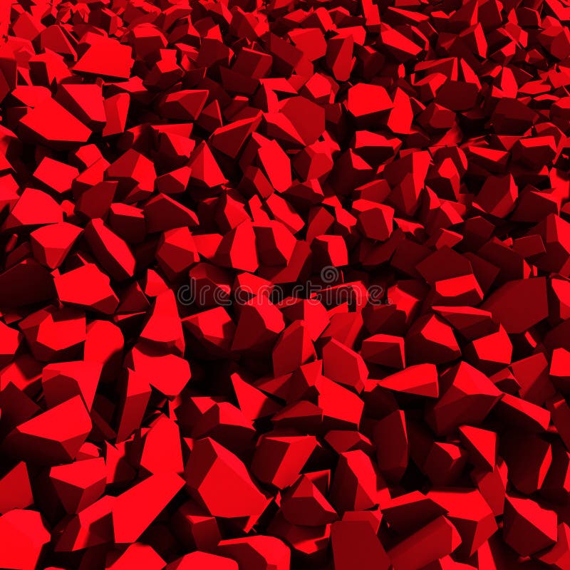 Broken Cracked Destruction Red Wall Surface Background Stock ...