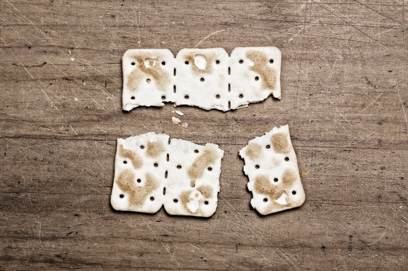Broken cracker. stock photo. Image of cracker, breakfast - 5366692