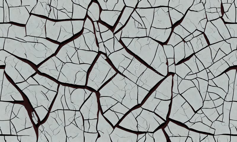 Broken Cracks Crackle Pattern Grunge, Generative, Ai Stock Illustration ...
