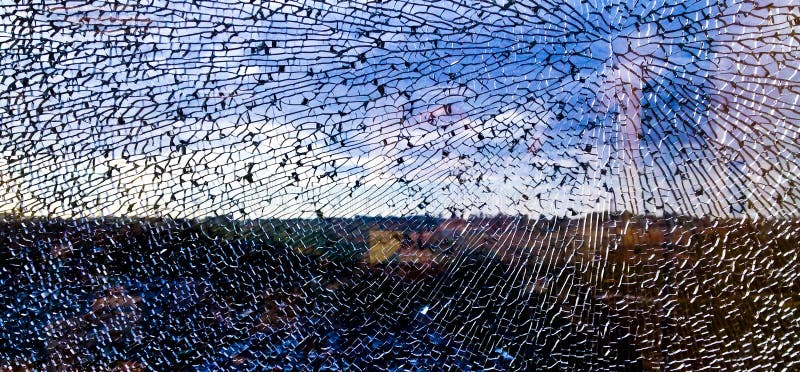 Broken crashed glass stock image. Image of window, close - 46828259