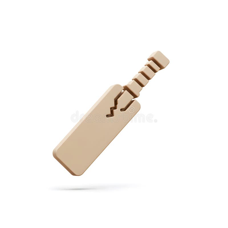 Broken Cricket Bat 3D Render: a Shattered Icon of the Game Stock ...
