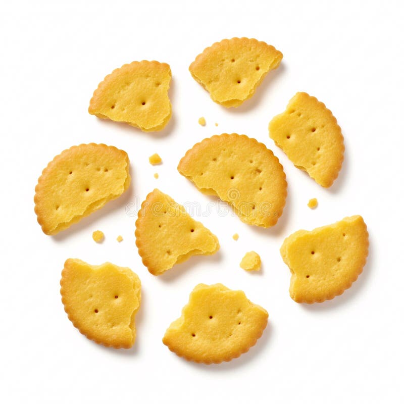 Crackers isolated on white stock image. Image of dessert - 37856003