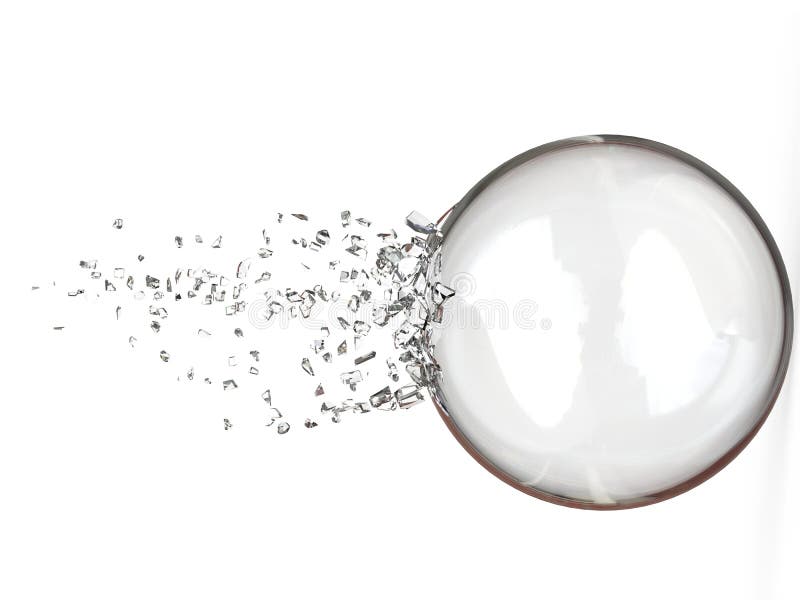 Broken Crystal Ball - Side View Stock Illustration - Illustration of ...