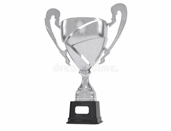 Broken 3D Trophy stock illustration. Illustration of destrucction ...