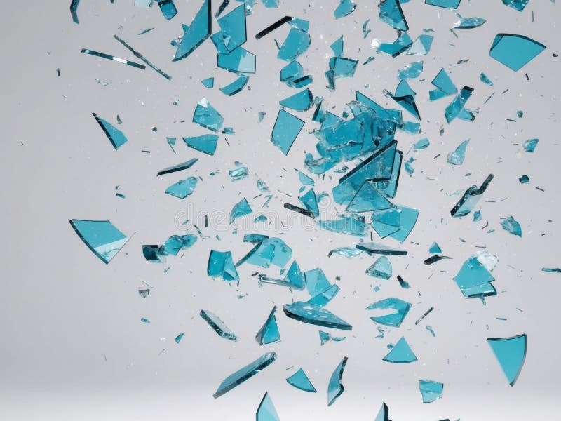 Broken and Damaged Glass Slow Motion Alpha Matte Stock Image - Image of ...