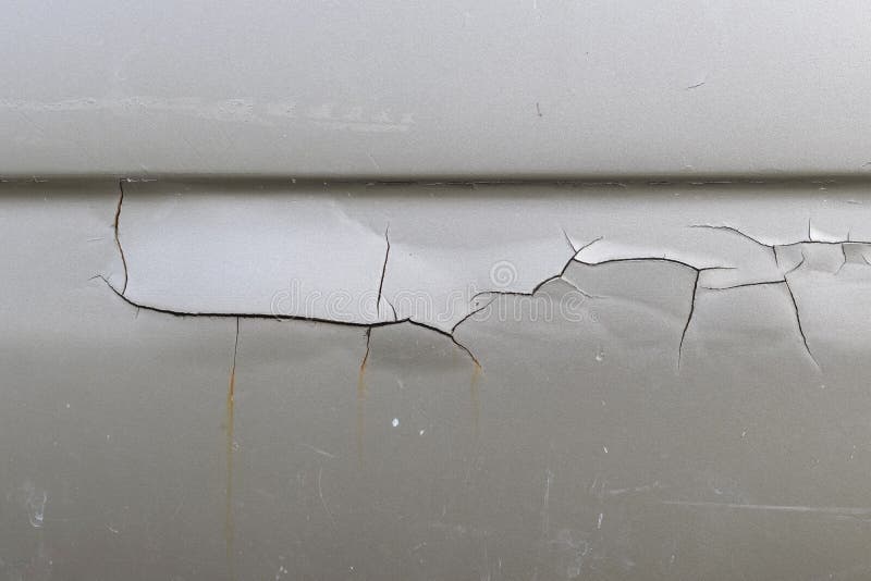 Broken and Damaged Painted Surface of Metal Cracked and Peeling Surface ...