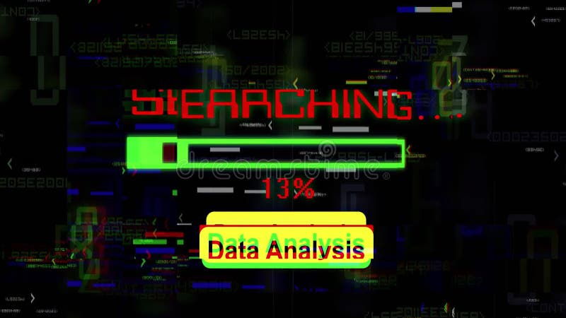 Broken Data Analysis Glitch Effect Stock Footage - Video of personal ...