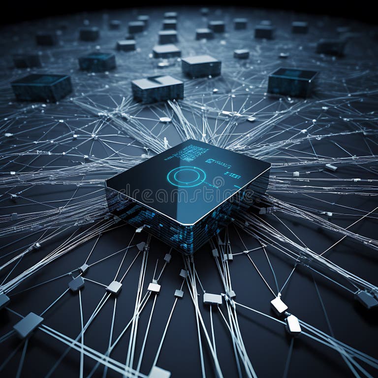 Broken Data Protection Network Stock Illustration - Illustration of ...