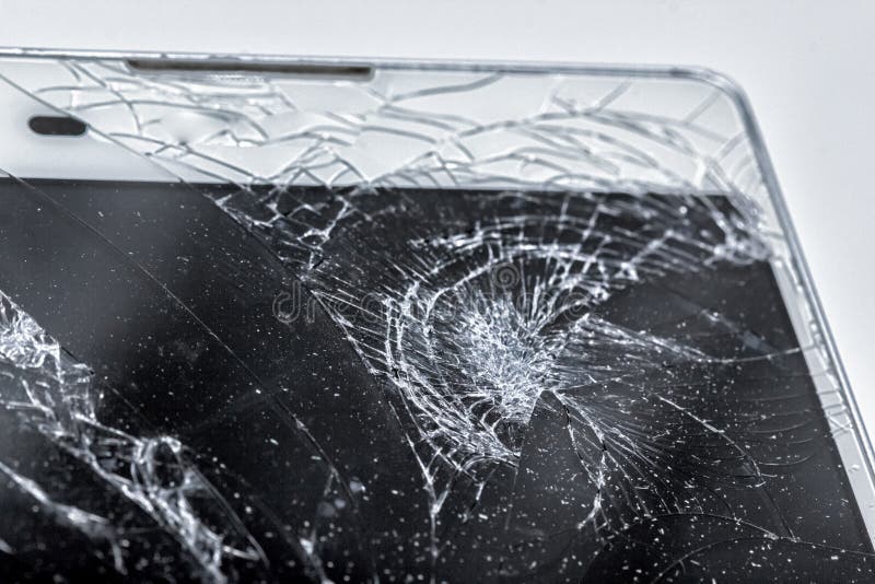 Gebroken Telefoon Met Het Gekraakte Scherm Stock Foto - Image of ...