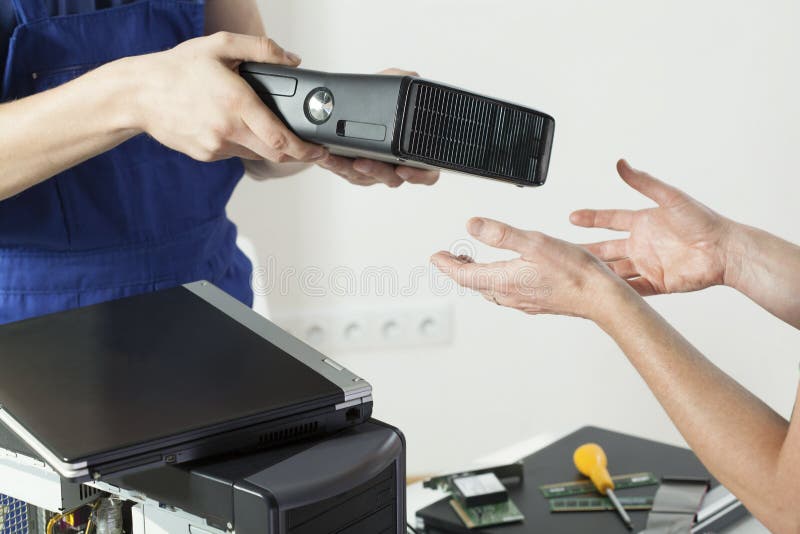 Broken Device with a Crushed Hdmi Port Stock Image - Image of ...