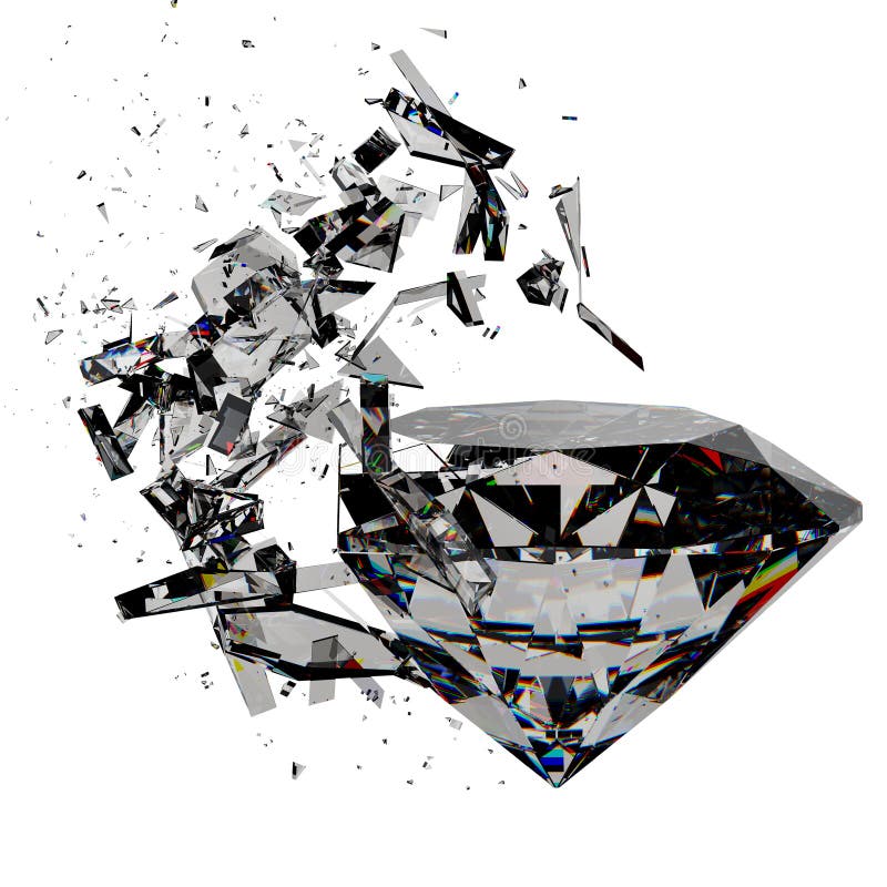 Broken diamond stock illustration. Illustration of blink - 91803663
