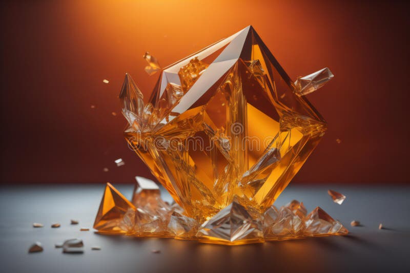 Broken Diamond on a Dark Background. Shallow Depth of Field Stock ...