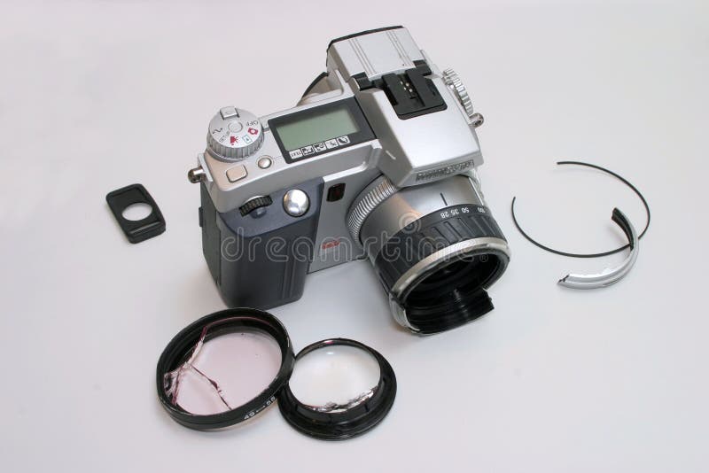 Broken digital camera stock photo. Image of inoperable, lense - 80834