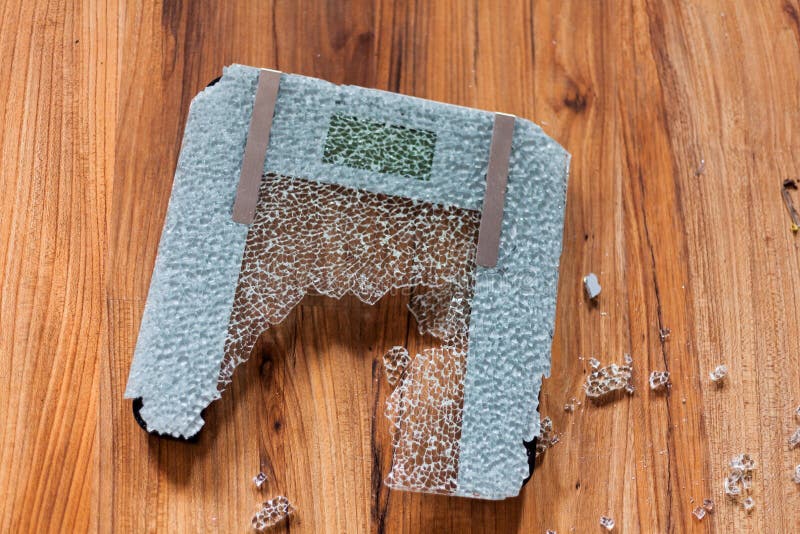 Broken Digital Human Scale on the Floor. Broken Glassy Digital Scale ...