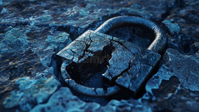 Broken Digital Lock: Symbol of Security Breach Stock Photo - Image of ...