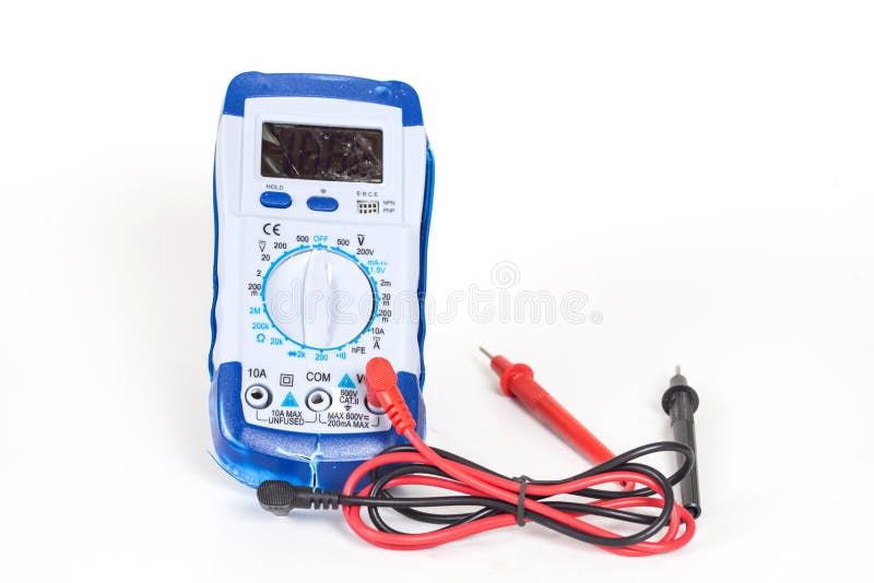 Multimeter And Broken Electronics At Repair Shop Stock Image - Image of ...