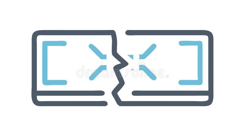 Broken Digital Screen: Malfunction and System Error, Vector Design ...