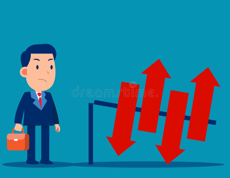 Broken Direction Sign. Business Cartoon Vector Illustration Stock ...