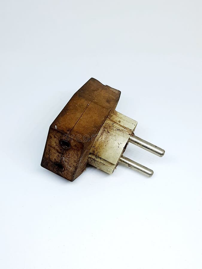 Broken and Dirty Power Plug Stock Photo - Image of power, metal: 264438880