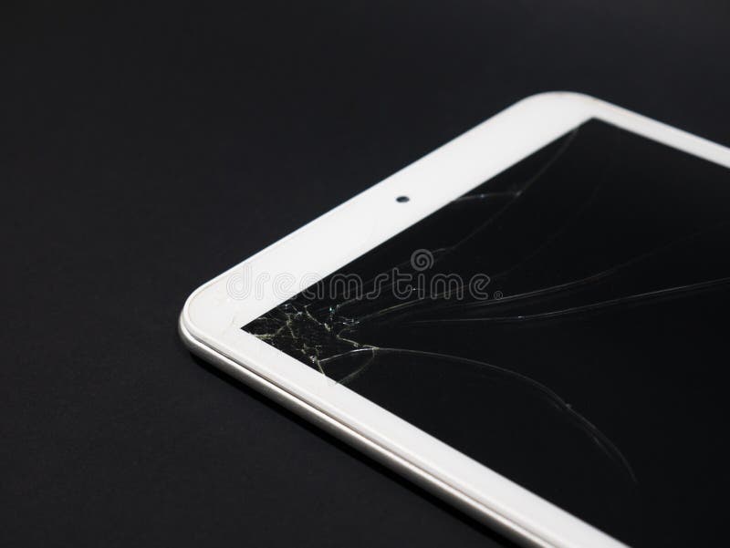 Tablet Cracked Screen Damaged Shattered Broken And Smashed And Heavy ...