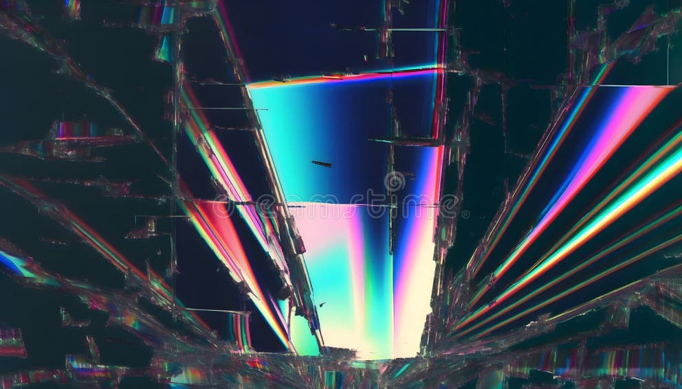 Broken Display Distorted Textured, RGB Glitch Color Noise Blue Pixel ...