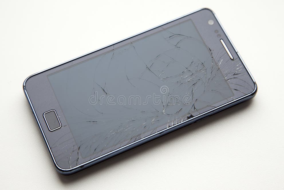 Broken display Phone stock photo. Image of phone, white - 52198624