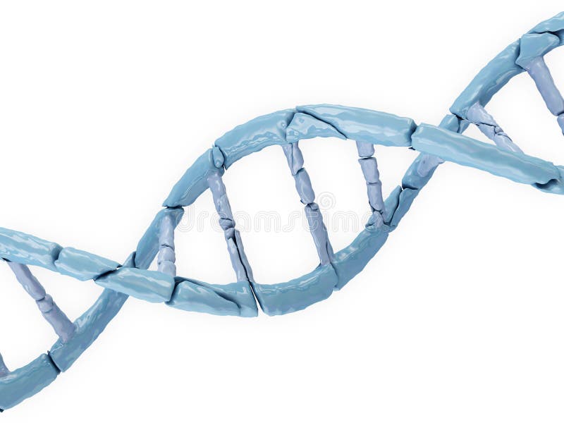 Broken dna stock illustration. Illustration of chain, biotechnology ...