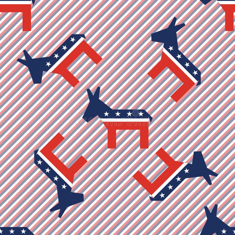 Broken Donkeys Seamless Pattern on Red and Blue. Editorial Stock Photo ...