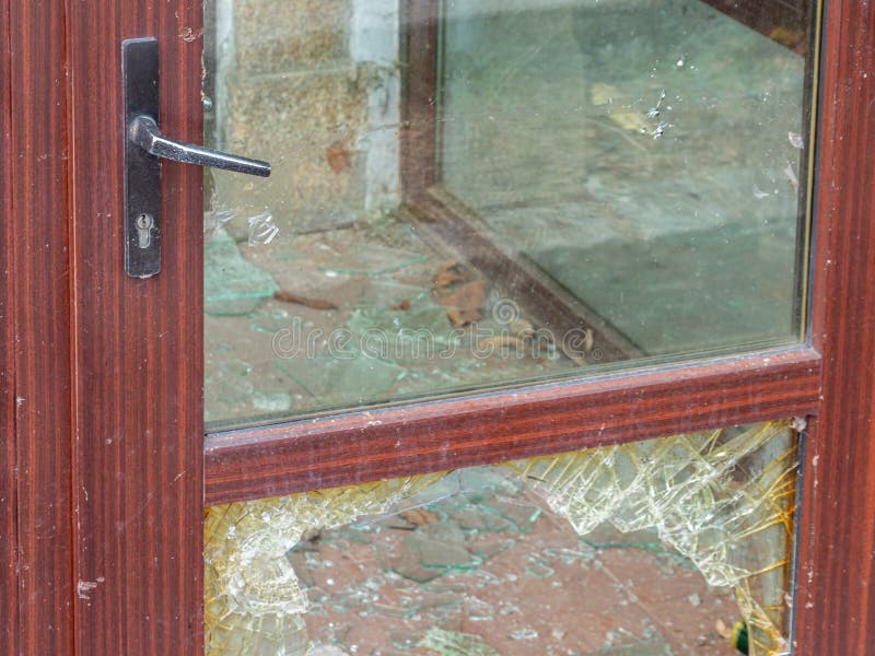 Broken Door after Burglary Symbolic Stock Photo - Image of alarm ...