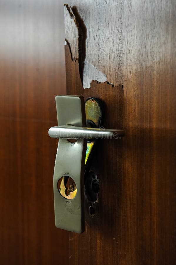 Lock And Door Handle Of House Stock Photo - Image of seller, white: 2761552