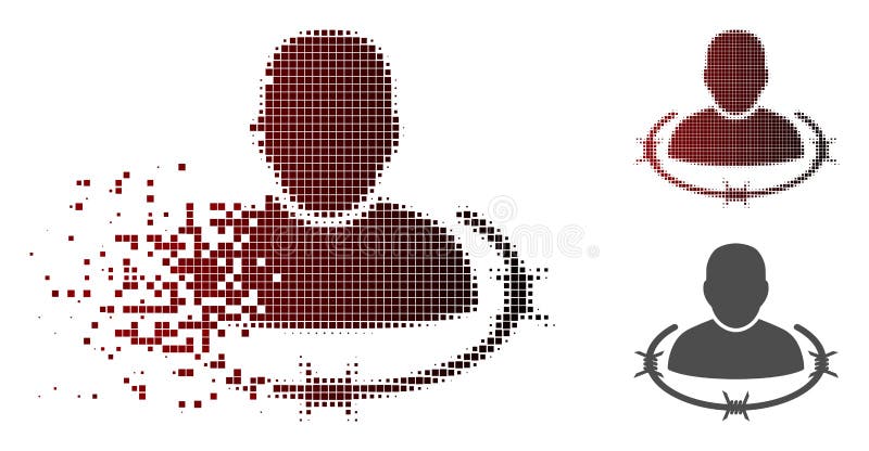 Broken Dot Halftone Captured Man Icon Stock Vector - Illustration of ... Broken Dot Halftone Captured Man Icon Stock Vector - Illustration of ...