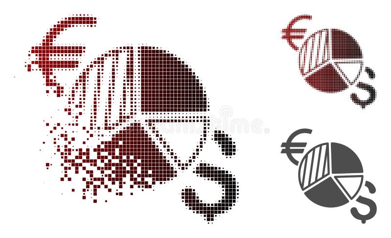 Broken Dot Halftone Currency Pie Chart Icon Stock Vector - Illustration ... Broken Dot Halftone Currency Pie Chart Icon Stock Vector - Illustration ...