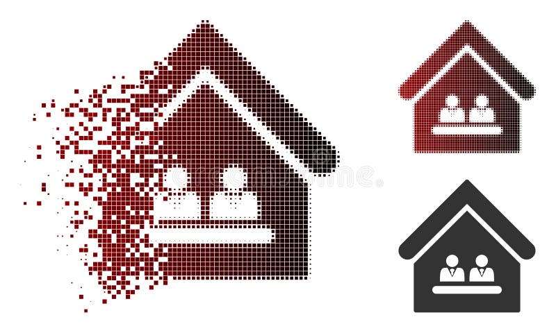 Broken Dot Halftone Management Office Icon Stock Vector - Illustration ... Broken Dot Halftone Management Office Icon Stock Vector - Illustration ...